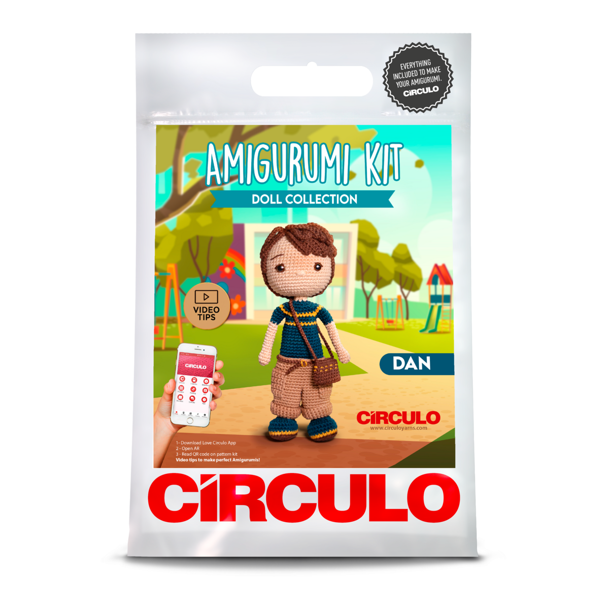 Nukke -amigurumipakkaus – Lankapuutarha